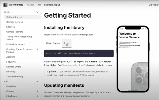 React Native Vision Camera | React Native Package To Give Camera Access ...