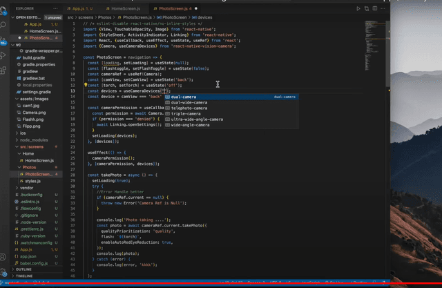 React Native Vision Camera | React Native Package To Give Camera Access ...