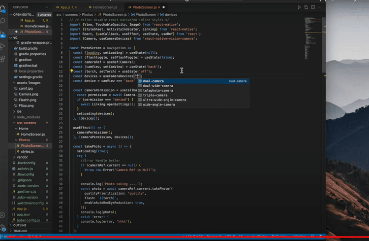 React Native Vision Camera | React Native Package To Give Camera Access ...